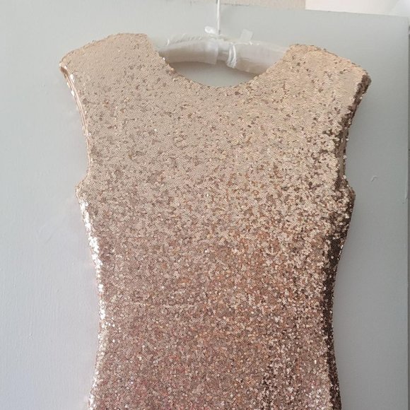 Dresses | Bronze Gold Sequence Dress | Poshmark